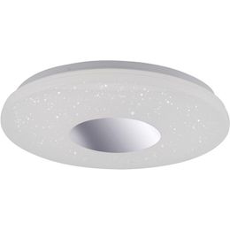JUST LIGHT LED Deckenleuchte &raquo;LAVINIA&laquo; LED-Board 1 Stk. Warmwei&szlig; LED Deckenlampe grau 1, &Oslash; 38,5cm H: 7cm, 1 Stk.