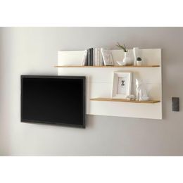 Home Affaire Wandregal &raquo;City/Giron, modernes Wandboard, Wandhalter mit Ablagefl&auml;che&laquo; vielseitig einsetzbares H&auml;ngeregal wei&szlig; Holzwerkstoff B/H/T: 