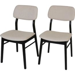 Jahnke Esszimmerstuhl &raquo;JOY SIT DUO&laquo; (Set) Esszimmerstuhl (2er Set), Massivholz, Boucle-Stoff,bis 110kg belastbar Massivholz B/H/T: 45cm x 85cm x 53cm