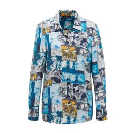 GOLDNER Blouse female size S/M Blue / Mixed colors