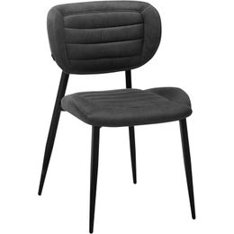 OMG Design Esszimmerstuhl &raquo;Rikki&laquo; (Set) 1 Stk.bequemer Polsterstuhl in modernen Farben grau Stoff B/H/T: 52cm x 84cm x 62cm, 1 Stk., Stoff uni