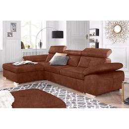 exxpo - sofa fashion Ecksofa &raquo;Spring, super bequem, mit Armteil- und Kopfteilfunktion&laquo; aus Luxus-Microfaser +Simply Clean - f&uuml;r besonders einfache 