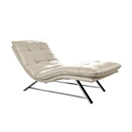 W.Schillig Relaxliege &raquo;daily dreams&laquo; in Waffelkissen-Optik, wahlweise mit Motor, Kufengestell, in 2 Breiten grau Longlife Xtra-Leder Z59: Glattleder 
