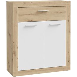 FORTE Schuhkommode &raquo;Baccio&laquo; Kombinierbar mit 14164136, 96301648, 93072840, Schuhschrank, 12 Paar Schuhe, Rahmenoptik wei&szlig; Holzwerkstoff B/H/T: 83cm x 