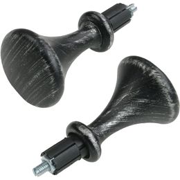 Liedeco Gardinenstangen-Endst&uuml;ck &raquo;Endst&uuml;ck, Endknopf Kegel "Esperanca" f&uuml;r 16 mm Stangen&laquo; Endst&uuml;ck, Endknopf silber 2 Stk.