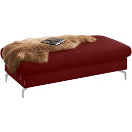 W.Schillig Polsterhocker &raquo;piedroo, Designsofa mit tollem Sitzkomfort, bequem, L-Form&laquo; F&uuml;&szlig;e in Silber matt rot Longlife Xtra-Leder Z59: Glattleder mit 