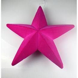 AM Design Dekostern &raquo;mit 3D-Flock, Kunststoff, 50 cm H&ouml;he&laquo; f&uuml;r klassische Weihnachtsstimmung und elegante Festlichkeit pink Kunststoff B/H/T: 50cm x 