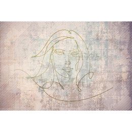 ARCHITECTS PAPER Fototapete &raquo;Atelier 47 Golden Line 2&laquo; abstrakt glatt Vlies, Wand, Schr&auml;ge, Decke beige Vlies B/L: 4m x 2,7m