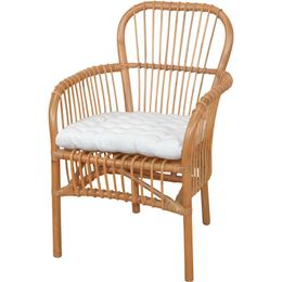 HOFMANN LIVING AND MORE Esszimmersessel Handgeflochten beige Stoffbezug 100% Polyester B/H/T: 60cm x 85cm x 65cm