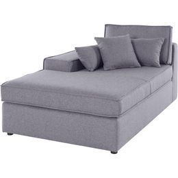 OTTO home Ottomane &raquo;Florid&laquo; einzeln stellbar oder als Teil eines Modulsofas, auch in Cord grau Baumwollmix (60% Baumwolle/40% Leinen);Struktur fein (