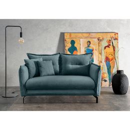 Home Affaire Ecksofa &raquo;Lazio modern und bequem, schmale Armlehnen, tolle Detailverarbeitung&laquo; zwei verschiedene Fu&szlig;farben w&auml;hlbar gr&uuml;n 93% Polyester, 7%