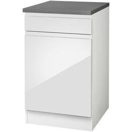 KOCHSTATION Unterschrank &raquo;KS-Virginia,neu in verbesserter Ausf&uuml;hrung&laquo; Stauraum, Softclose, mit CPL-Arbeitsplatte, Breite 50 cm, 1 T&uuml;r, 1 Schubkasten, 