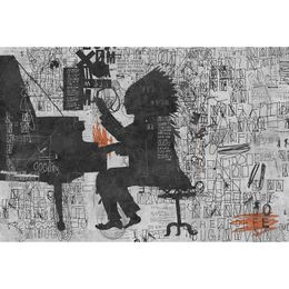 Livingwalls living walls Fototapete &raquo;Walls by Patel Piano Bar&laquo; glatt Vlies, Wand grau Vlies B/L: 4m x 2,7m