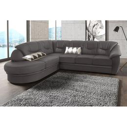 Sit & More sit&more Ecksofa &raquo;Savona&laquo; wahlweise mit Schlaffunktion braun NaturLEDER (echtes Rindsleder) in Sitz und R&uuml;cken. Korpus in passendem Kunstleder SOFTLUX