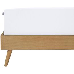 Schiesser Spannbettlaken &raquo;Elli&laquo; f&uuml;r hohe Matratzen und Boxspringbetten, MADE IN GREEN by OEKO-TEX wei&szlig; Jersey-Elasthan, Obermaterial: 97% Baumwolle, 3% Elasthan