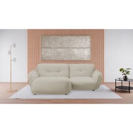 BETYPE Ecksofa &raquo;Be Fluffy&laquo; Softes Sitzgef&uuml;hl, moderne Kedernaht, hochwertiger Bezug beige 100% Polyester B/H/T: 269cm x 87cm x 184cm, Chenille, 