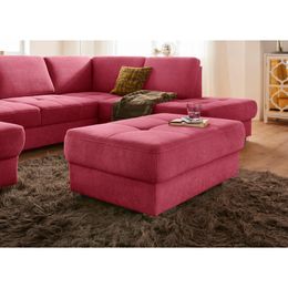 Sit & More sit&more Hocker &raquo;Santorini&laquo; rot Luxus-Microfaser (90% Polyester, 10% Polyamid);Struktur (100% Polyester);Luxus-Microfaser ALTARA NUBUCK (100% 