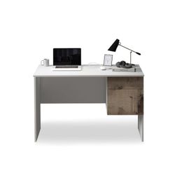 Home Affaire Schreibtisch &raquo;Coro, kleiner Computertisch, B&uuml;rotisch&laquo; mit 1 T&uuml;r & 1 Schublade, Breite 110 cm, Made in Italy wei&szlig; B/H/T: 110cm x 75cm x 
