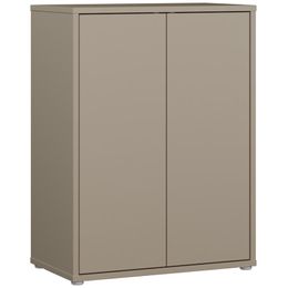 FORTE Kommode &raquo;Alice Springs. Kommode, 2 T&uuml;ren, B/H/T 74,5/99,1/41,5 cm&laquo; T&uuml;ren grifflos, Push to open beige Holzwerkstoff B/H/T: 74,5cm x 99,1cm x 