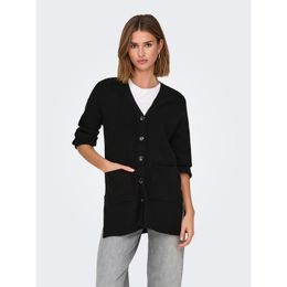 Only Damen Only Strickjacke &raquo;ONLKATIA LS RIB V LOOSE CARDIGAN CC KNT&laquo; schwarz S (36)