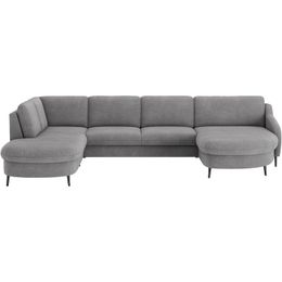 Sit & More sit&more Wohnlandschaft &raquo;Soul U-Form&laquo; wahlweise mit Bett und Bettkasten grau 95% Polyester, 10% Polyamid B/H/T: 372cm x 90cm x 239cm, Microfaser, 