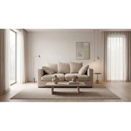 OTTO home 2-Sitzer &raquo;Coray&laquo; extra weich und kuschelig, F&uuml;llung mit Federn und Daunen beige 100% Polyester B/H/T: 175cm x 80cm x 113cm, Cord