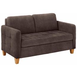 Home Affaire 2-Sitzer &raquo;Earl&laquo; braun Struktur fein (100% Polyester);Luxus-Microfaser ALTARA NUBUCK (100% Polyester);Luxus-Microfaser in Lederoptik (100%