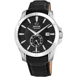 Jaguar Herren Quarzuhr &raquo;Acamar&laquo; Armbanduhr, Herrenuhr, Saphirglas, Swiss Made, Lederarmband schwarz Einheitsgr&ouml;&szlig;e