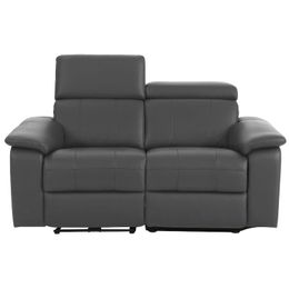 Quelle mit manueller oder elektrischer Relaxfunktion mit USB-Anschluss grau Webstoff (95% Polyester/5% Nylon) B/H/T: 158cm x 99cm, Echtleder Kunstleder,