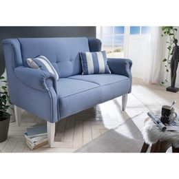 Home Affaire K&uuml;chensofa &raquo;Moro Couch mit Federkern, bequem&laquo; inkl. 2 Stk. Zierkissen gestreift, verschiedenen Stoffe und Farben blau 60% Polyester, 40% 