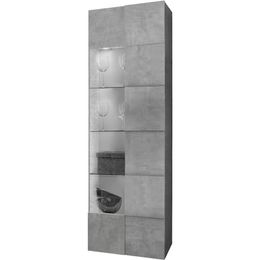 Home Affaire Vitrine &raquo;Dama H&ouml;he 187 cm, Breite 60 cm, Stauraumvitrine mit 1 T&uuml;r,&laquo; Standvitrine - Front in 3D-Optik, viel Stauraum, verschiedene Farben
