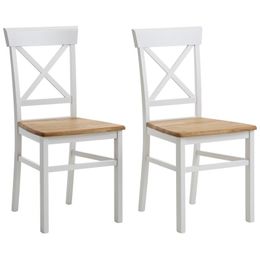 OTTO home Esszimmerstuhl &raquo;Tatra&laquo; (Set) 4 Stk.Holzstuhl im 2er, 4er oder 6er-Set, K&uuml;chenstuhl Landhaus wei&szlig; Massivholz B/H/T: 42cm x 93cm x 50cm, 4 Stk