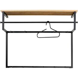 SPINDER DESIGN Garderobenleiste Metall, Breite 100 cm, Familien-Garderobe, 11 Haken schwarz Metall B/H/T: 100cm x 76cm x 34cm