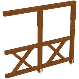 Skan Holz Carport-Seitenwand &raquo;Andreaskreuz&laquo; braun Holzwerkstoff B/H/T: 255cm x 210cm