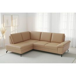 Sit & More sit&more Ecksofa &raquo;Chelsea Leder L-Form, B:249 cm, inkl. Armteil- & Sitztiefenverstellung&laquo; optional mit Schlaffunktion und Bettkasten B/H/T: 249cm x 