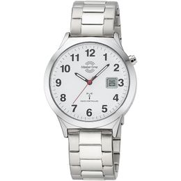MASTER TIME Herren MASTER TIME Funkuhr Quarzuhr, Armbanduhr, Herrenuhr, Edelstahlarmband, analog, digital silber Einheitsgr&ouml;&szlig;e