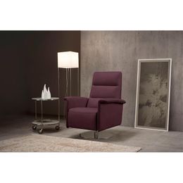 Egoitaliano Sessel &raquo;Kelly Designsessel, Clubsessel & Relaxsessel, bequem, zeitlos elegant&laquo; drehbar, manuelle Relaxfunktion mit Push-Back-Mechanismus lila Luxus-