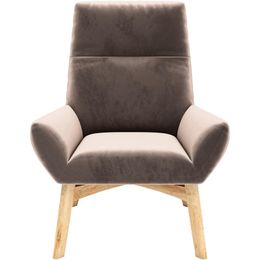Home Affaire Sessel &raquo;Basic Relaxsessel, Design und Komfort, bequem, Breite 82cm&laquo; Extra hohe R&uuml;ckenlehne grau 100% Polyester Velours, Holzf&uuml;&szlig;e, B/H/T: 