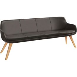 Musterring Essbank &raquo;Tavia&laquo; Stativgestell aus Eiche bianco massiv, Breite 180, 200 oder 220 cm braun B/H/T: 200cm x 87cm x 66cm, Echtleder
