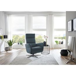 Die PlanBar Relaxsessel &raquo;PN-RS20038 mit Metallsternfu&szlig; inkl. Relaxfunktion und Kopfverstellung&laquo; 1 Stk. tlg. 360&deg; drehbar, mit Gasdruckverstellung blau