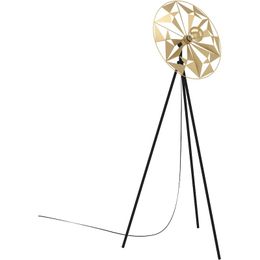 Eglo Stehlampe &raquo;CASTANUELO&laquo; E27 1 Stk. Stehleuchte in schwarz und gold aus Stahl - exkl. E27 - 1X40W gold H: 152cm, 1 Stk.
