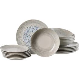 Ritzenhoff & Breker Tafelservice &raquo;Rimini&laquo; Teller Set, aus Steinzeug f&uuml;r 6 Personen grau Steinzeug 18 Stk.