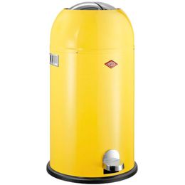 Wesco M&uuml;lleimer &raquo;Kickmaster Abfallsammler mit D&auml;mpfer&laquo; 1 Beh&auml;lter mit Metalleinsatz, Fu&szlig;tritt, Klappe, Griff und Bodenring Edelstahl, Kunststoff, 