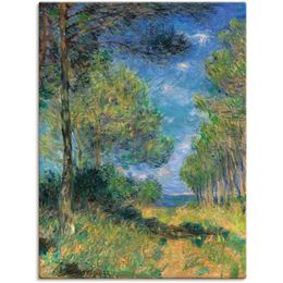 Artland Leinwandbild &raquo;Nadelb&auml;ume in Varengeville. 1882&laquo; Wiesen & B&auml;ume 1 Stk. tlg. auf Holzrahmen gespannt gr&uuml;n Leinwand B/H/T: 30cm x 40cm, Leinwandbild 