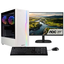 Captiva Gaming-PC-Komplettsystem &raquo;Advanced Gaming R93-466 TFT Bundle&laquo; 68,6 &prime;&prime; AMD Ryzen 5 Nvidia 32 GB RAM 1.000 GB SSD Windows 11 Home 64-bit