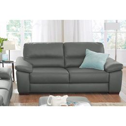Calia italia 2-Sitzer &raquo;Gaia, hochwertiges Ledersofa mit erstklassigem Sitzkomfort&laquo; edles Design, in zwei hochwertigen Lederqualit&auml;ten grau Leder 