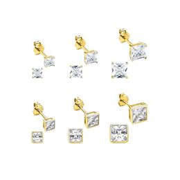 Bruno Banani Damen Ohrstecker-Set &raquo;Mulitpack Schmuck Geschenk Silber 925 Ohrschmuckset&laquo; mit Zirkonia (synth.) gold Silber 925 (Sterlingsilber)