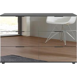 wimex Schubkastenkommode &raquo;Saigon&laquo; mit 6 Schubladen, wahlweise Glas-oder Spiegelfronten grau Holzwerkstoff B/H/T: 130cm x 83cm x 41cm, 6 Stk.