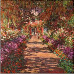 Artland Wandbild &raquo;Weg in Monets Garten in Giverny. 1902&laquo; Garten 1 Stk. tlg. als Alubild, Leinwandbild in verschied. Gr&ouml;&szlig;en bunt B/H/T: 70cm x 70cm, Alu-Dibond