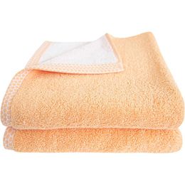 Dyckhoff Handt&uuml;cher &raquo;Pure Natural Uni&laquo; BIO Baumwolle, GOTS orange Frottier, Baumwolle B/L: 50cmx100cm, 2 Stk., Frottier